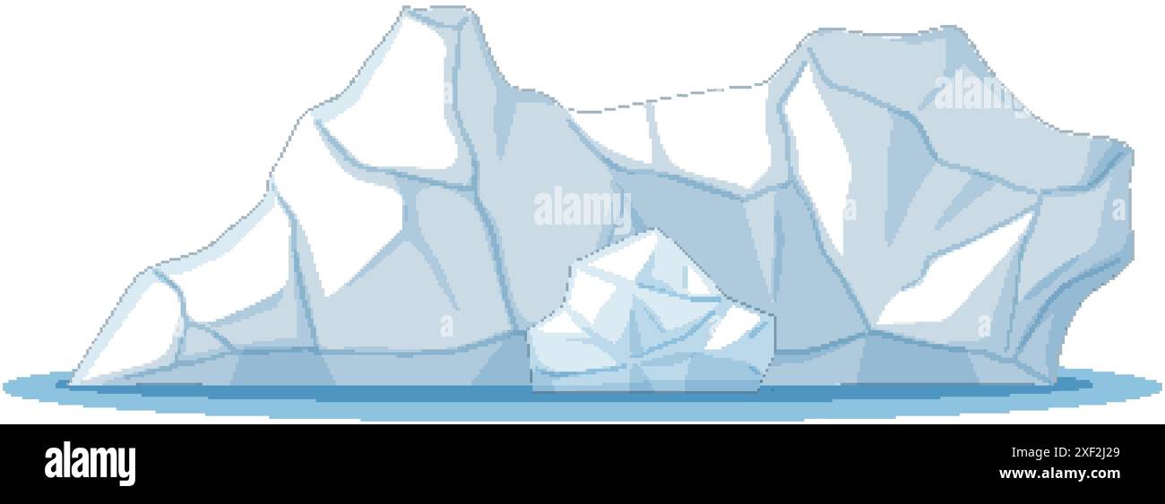 Blue glacial ice floating Cut Out Stock Images & Pictures - Alamy