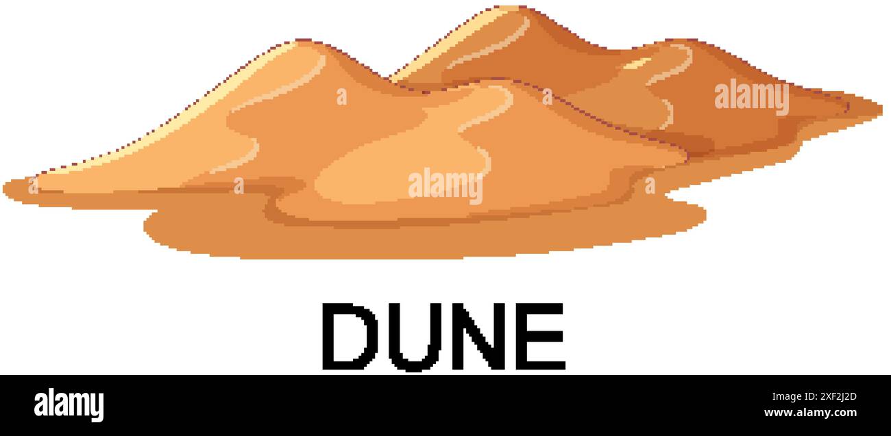 Vector illustration of desert sand dunes Stock Vector Image & Art - Alamy