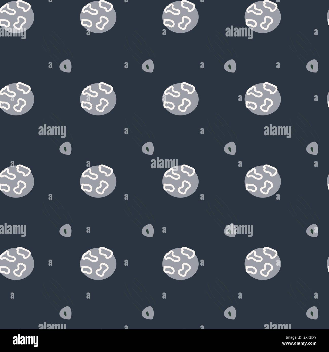 Childrens adventure pattern with cosmic objects and galaxy elements ...