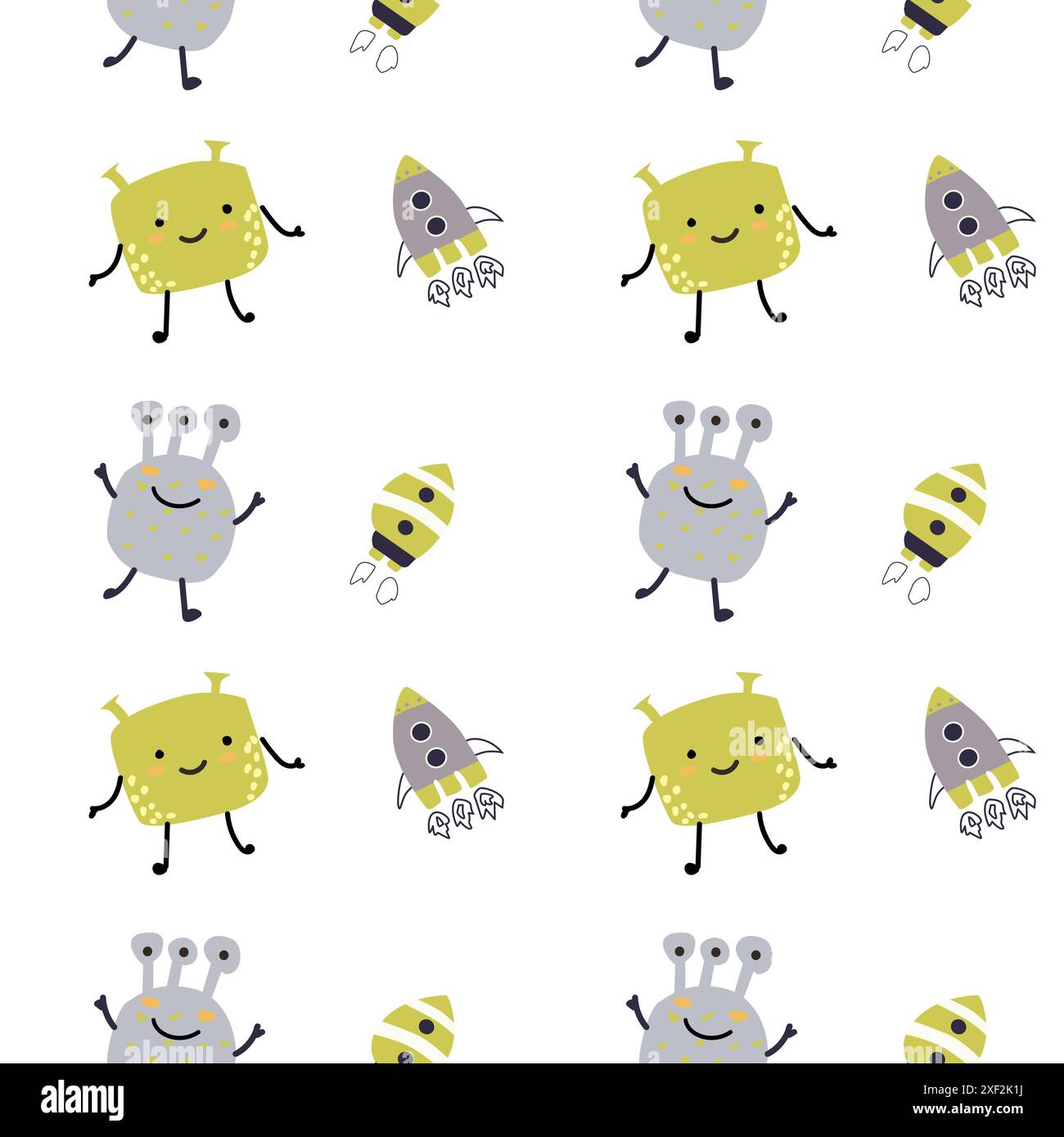 Alien characters in space Stock Vector Images - Alamy