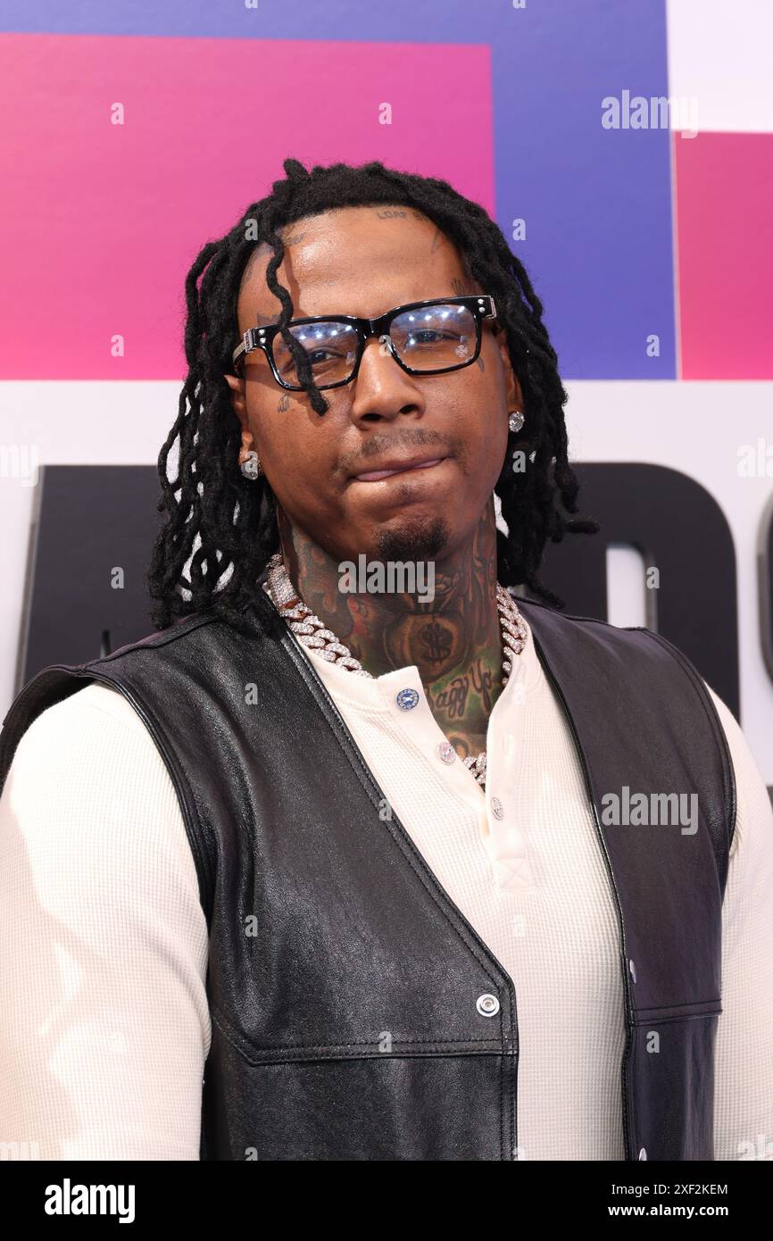 Moneybagg Yo attends the 2024 BET Awards at Peacock Theater on June 30 ...