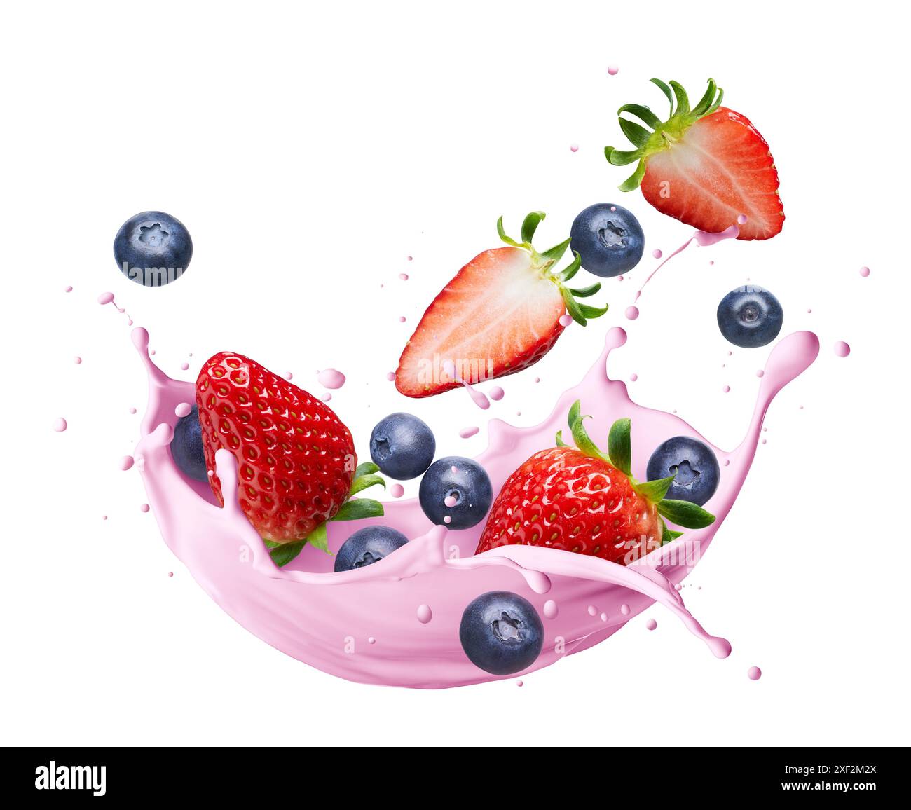 Fresh mixed berries splash hi-res stock photography and images - Alamy