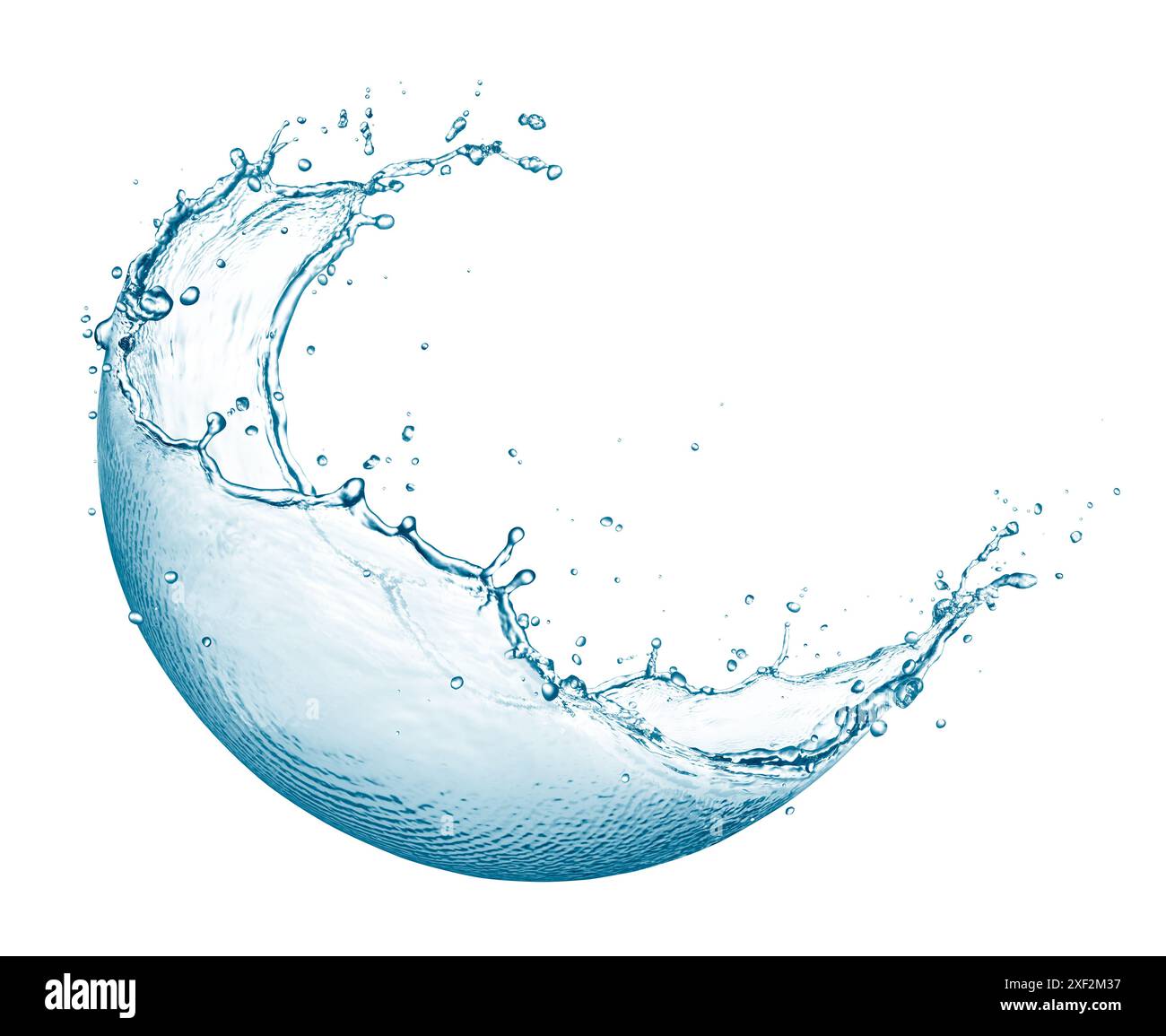 Hemisphere water splash isolated on white background Stock Photo - Alamy