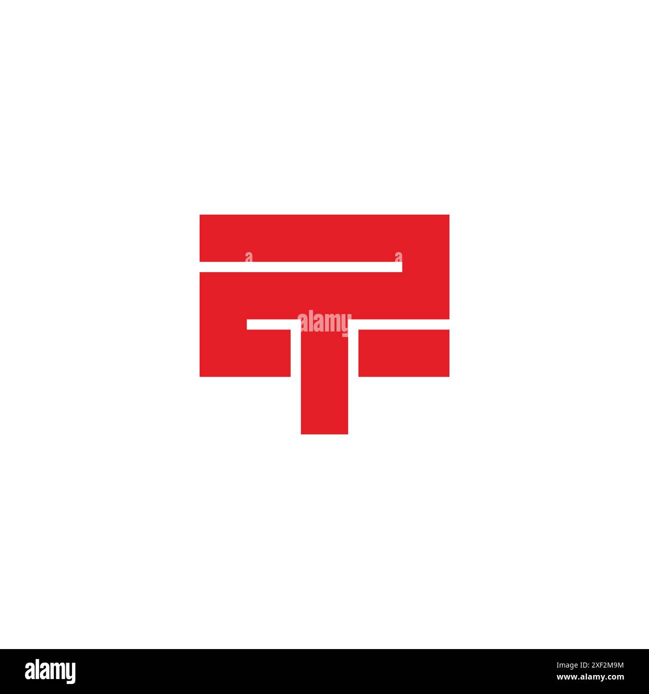 letter 2t stripes red simple logo vector Stock Vector Image & Art - Alamy