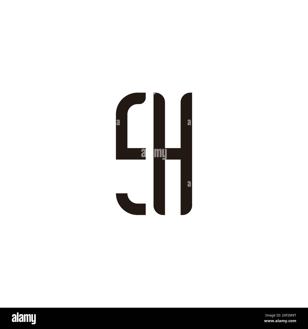 letter sh line simple geometric logo vector Stock Vector Image & Art ...