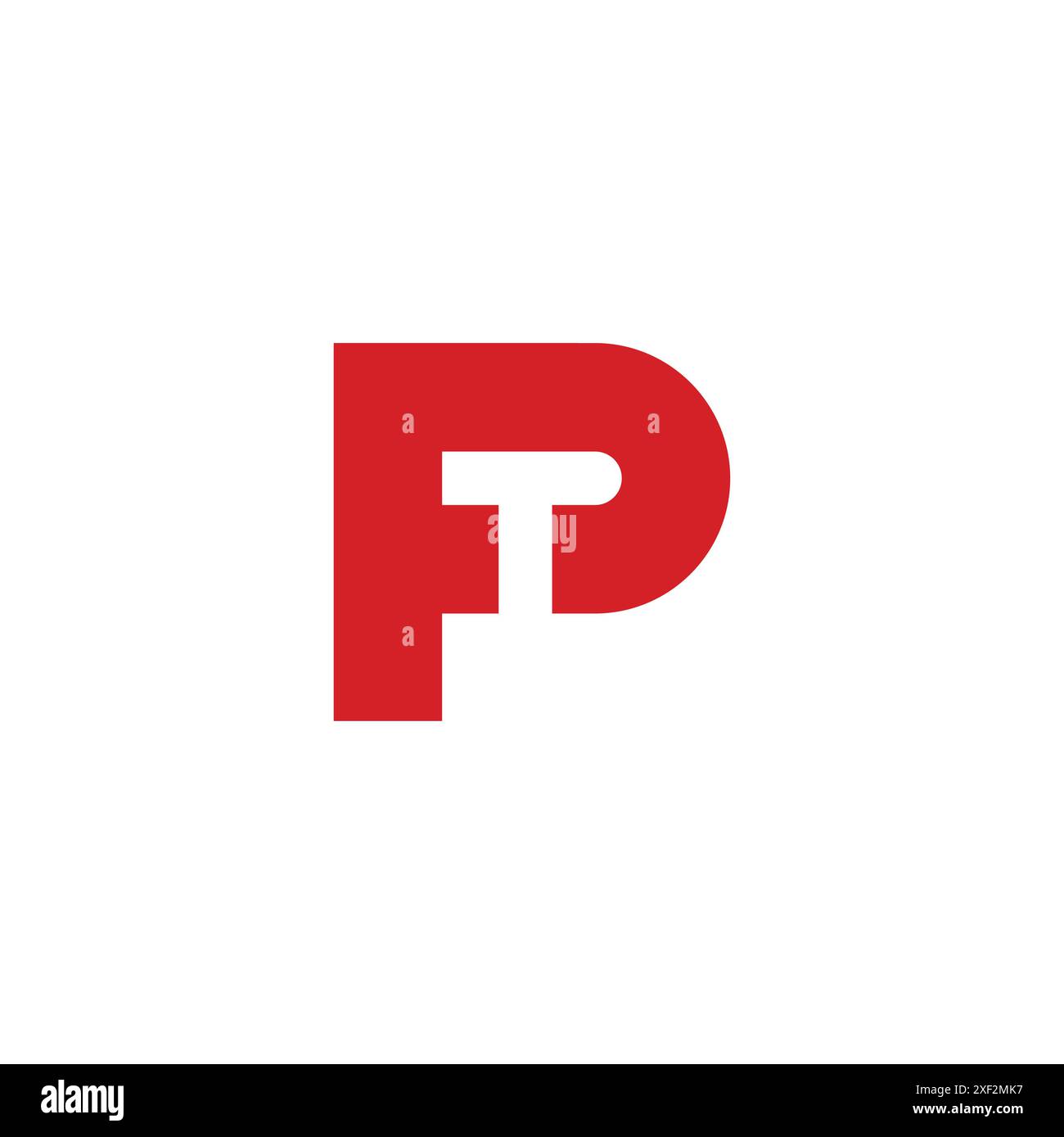letter pt simple negative space logo vector Stock Vector Image & Art ...