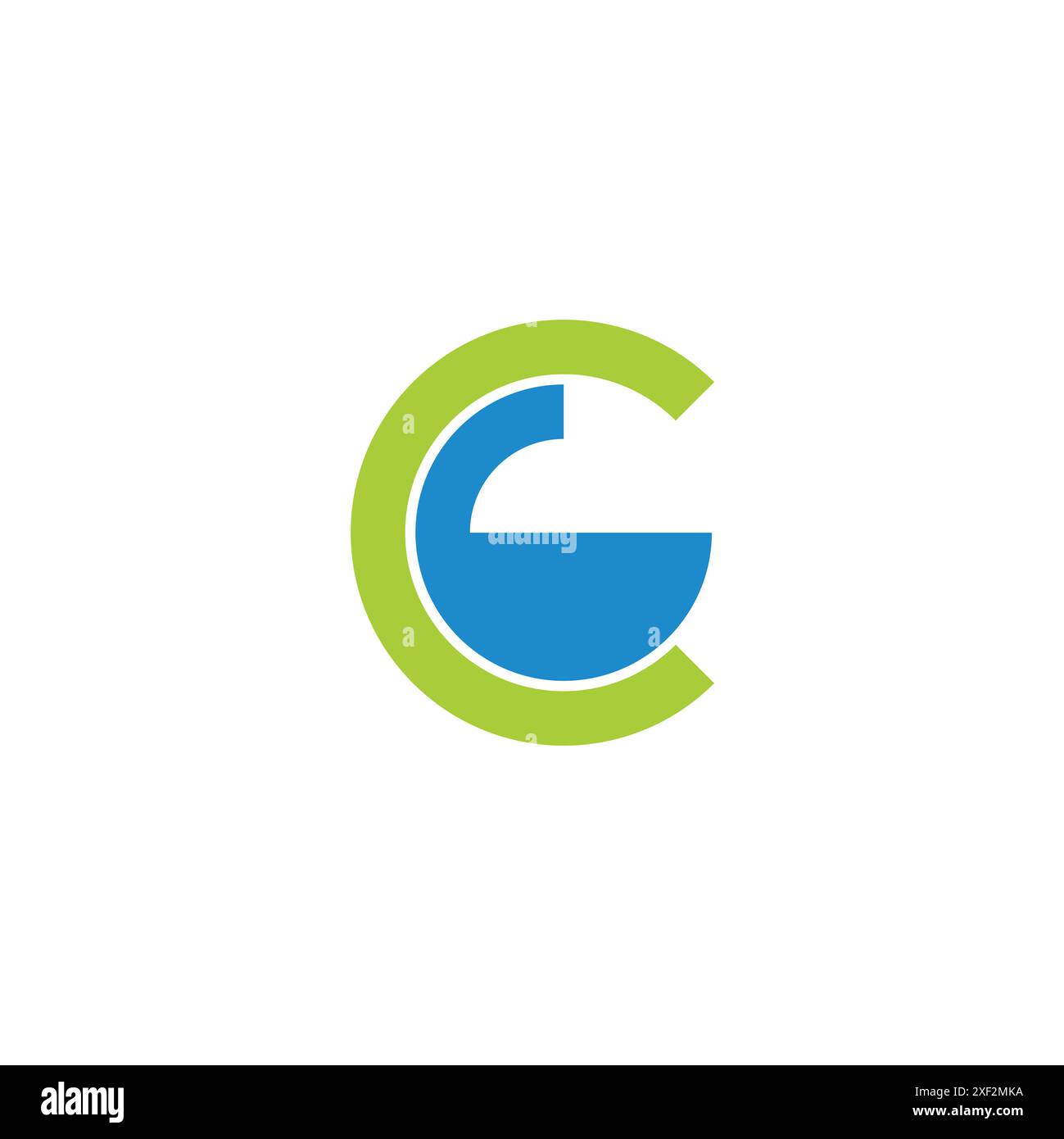 letter cg blue green simple geometric logo vector Stock Vector Image ...