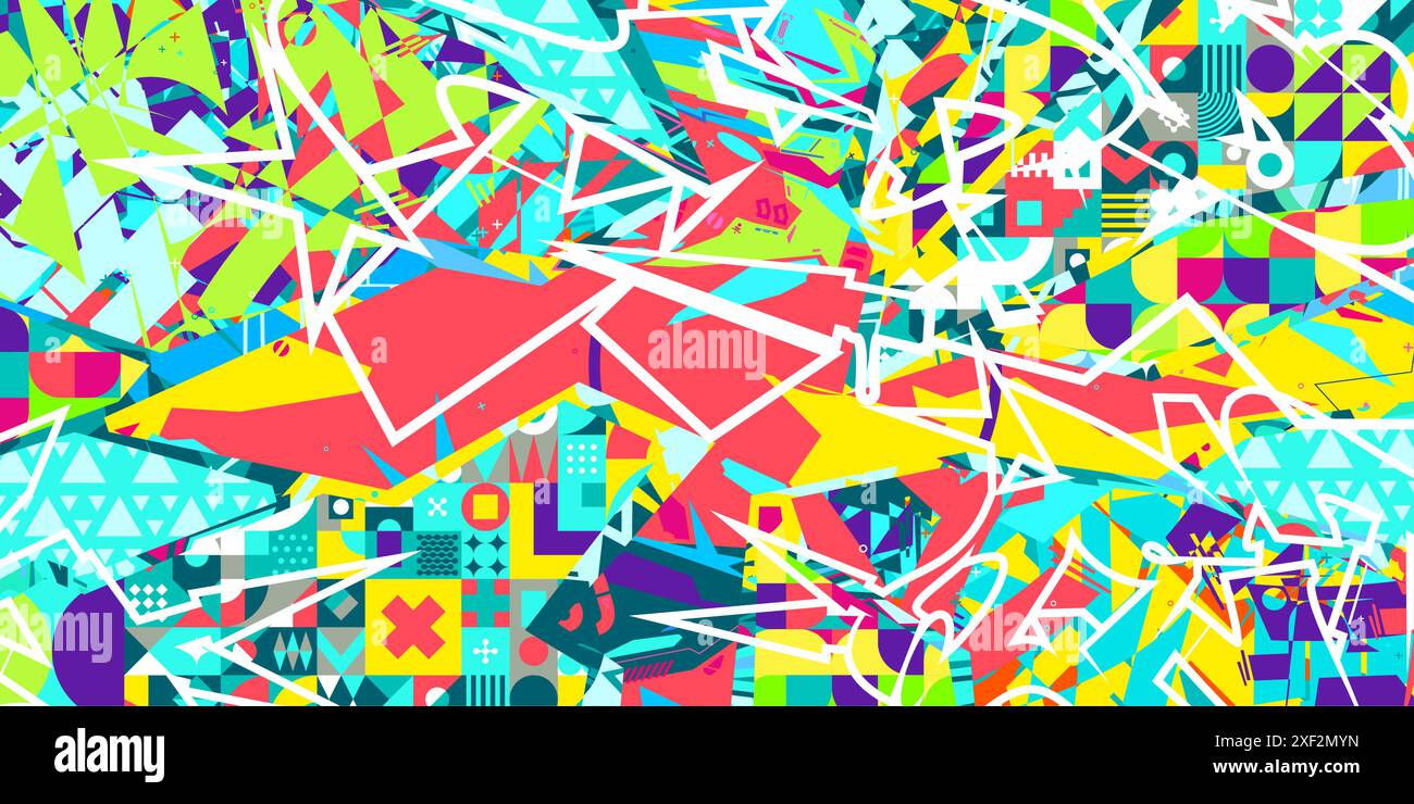 Cool Trendy Abstract Urban Street Art Graffiti Style Vector Collage ...
