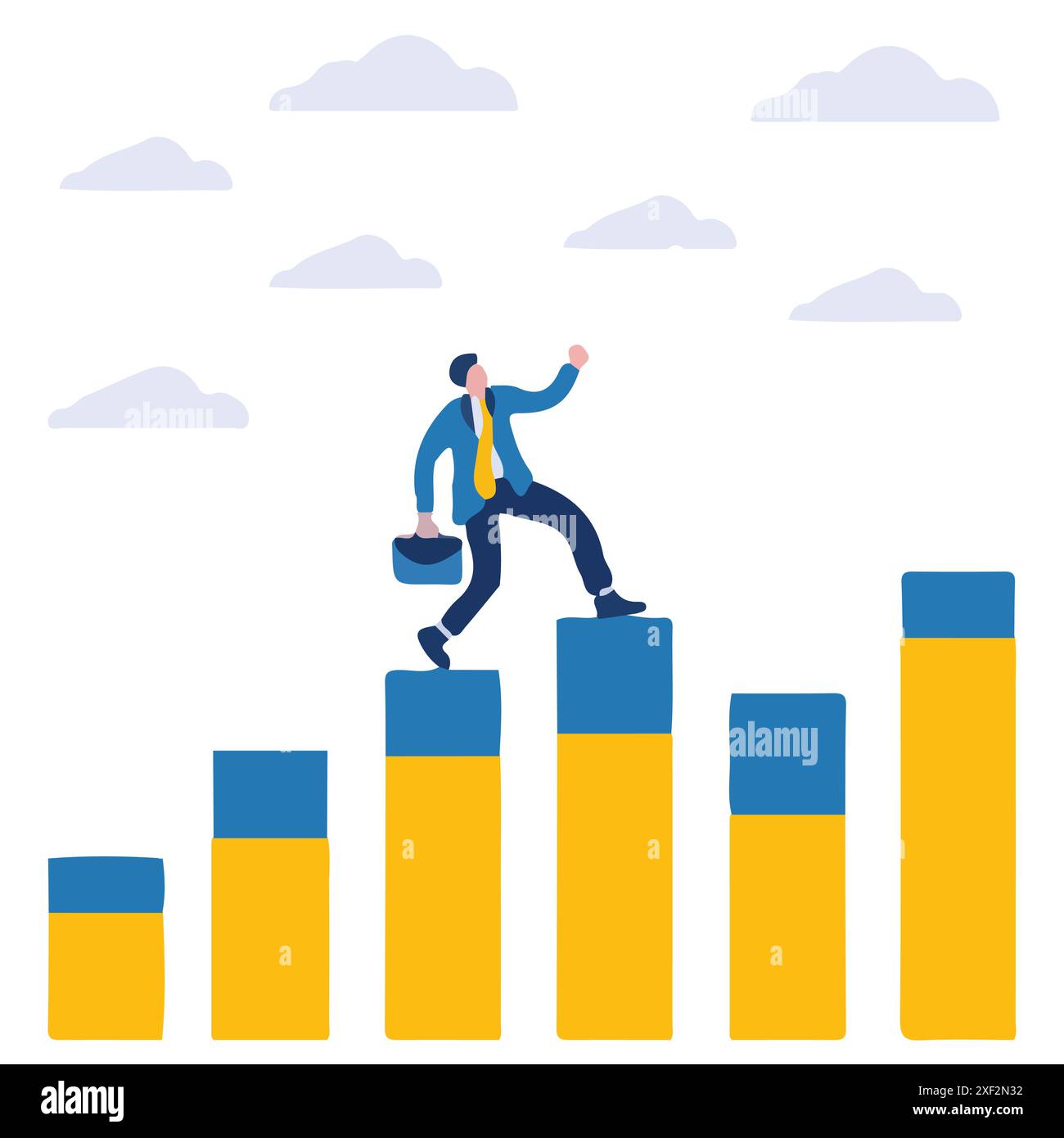 Business graph growing success growth Cut Out Stock Images & Pictures ...