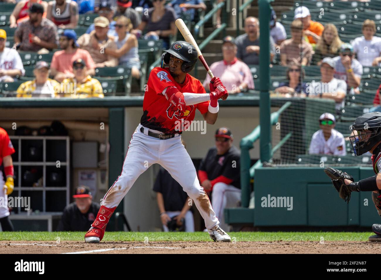 June 30th, 2024: Rochester Red Wings infielder Darren Baker (1) takes a ...