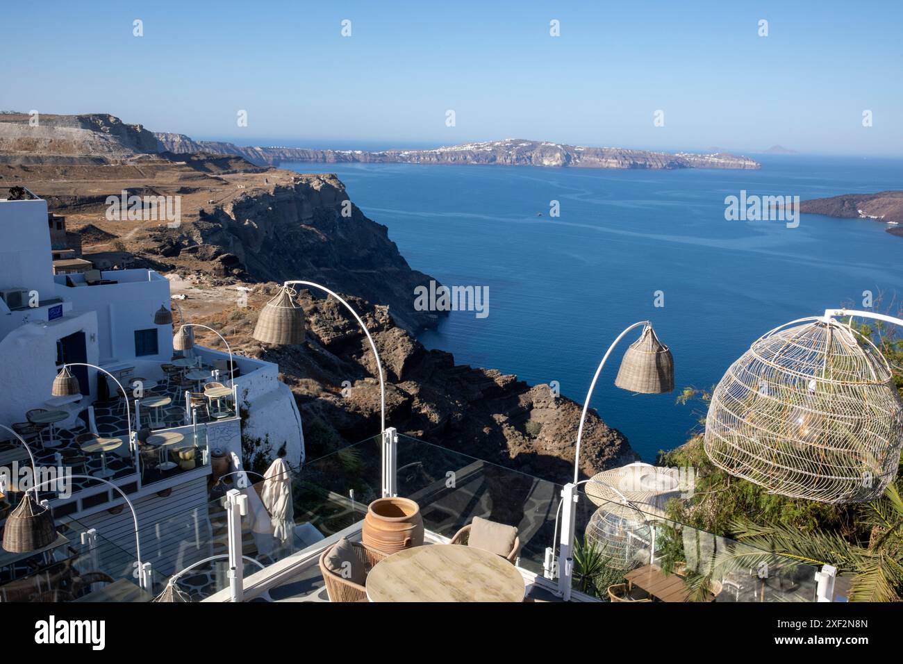 The view from path between Fira and Oia, Santorini, Cycladic Islands ...