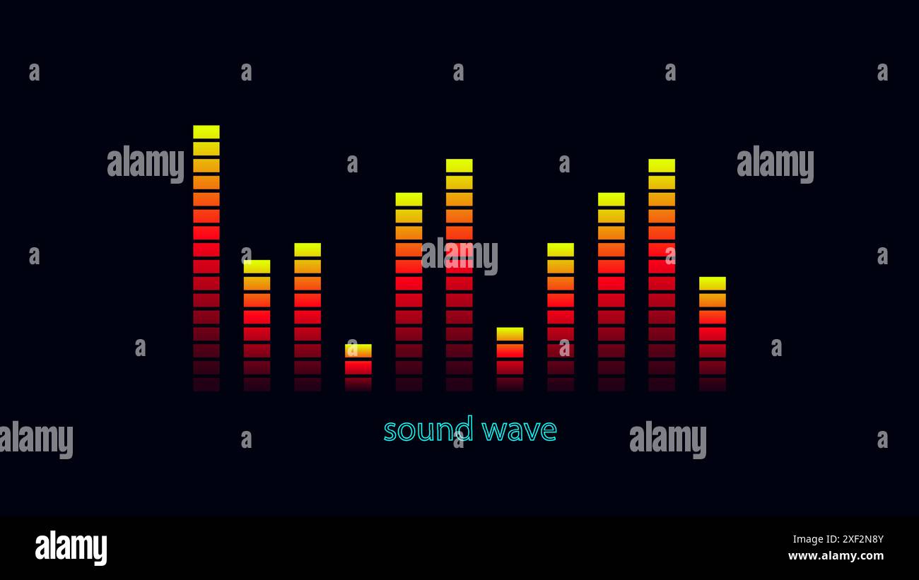 Abstract Sound Wave Digital Frequency wavelength graphic design ...