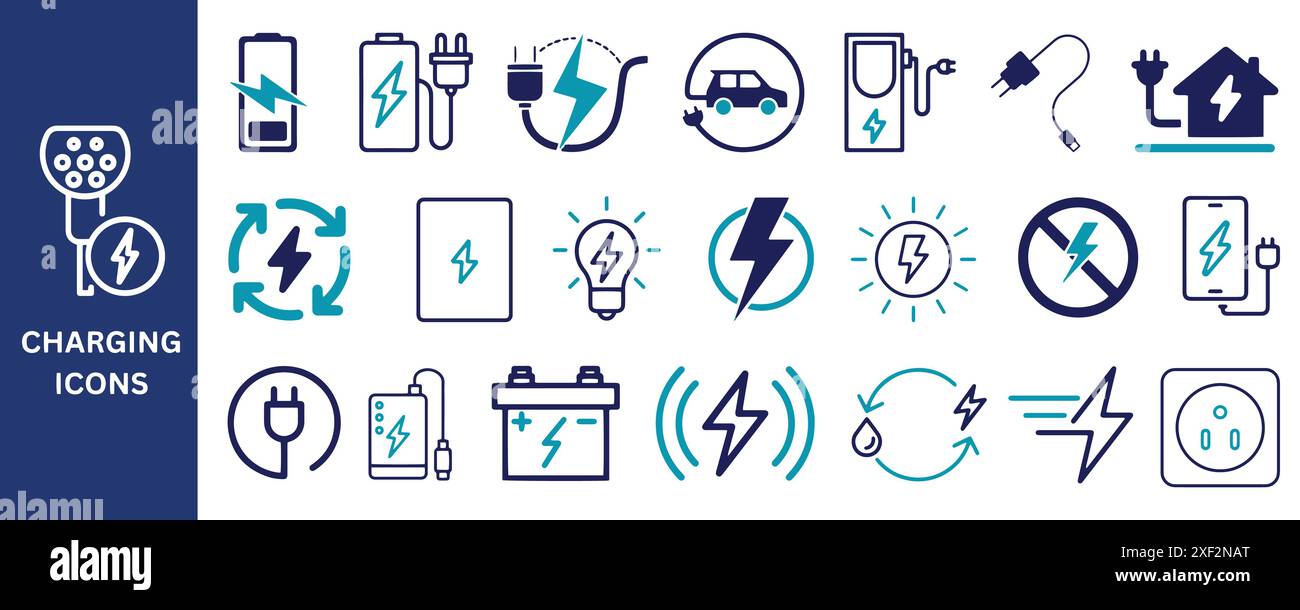 Fast charging icon set hi-res stock photography and images - Alamy
