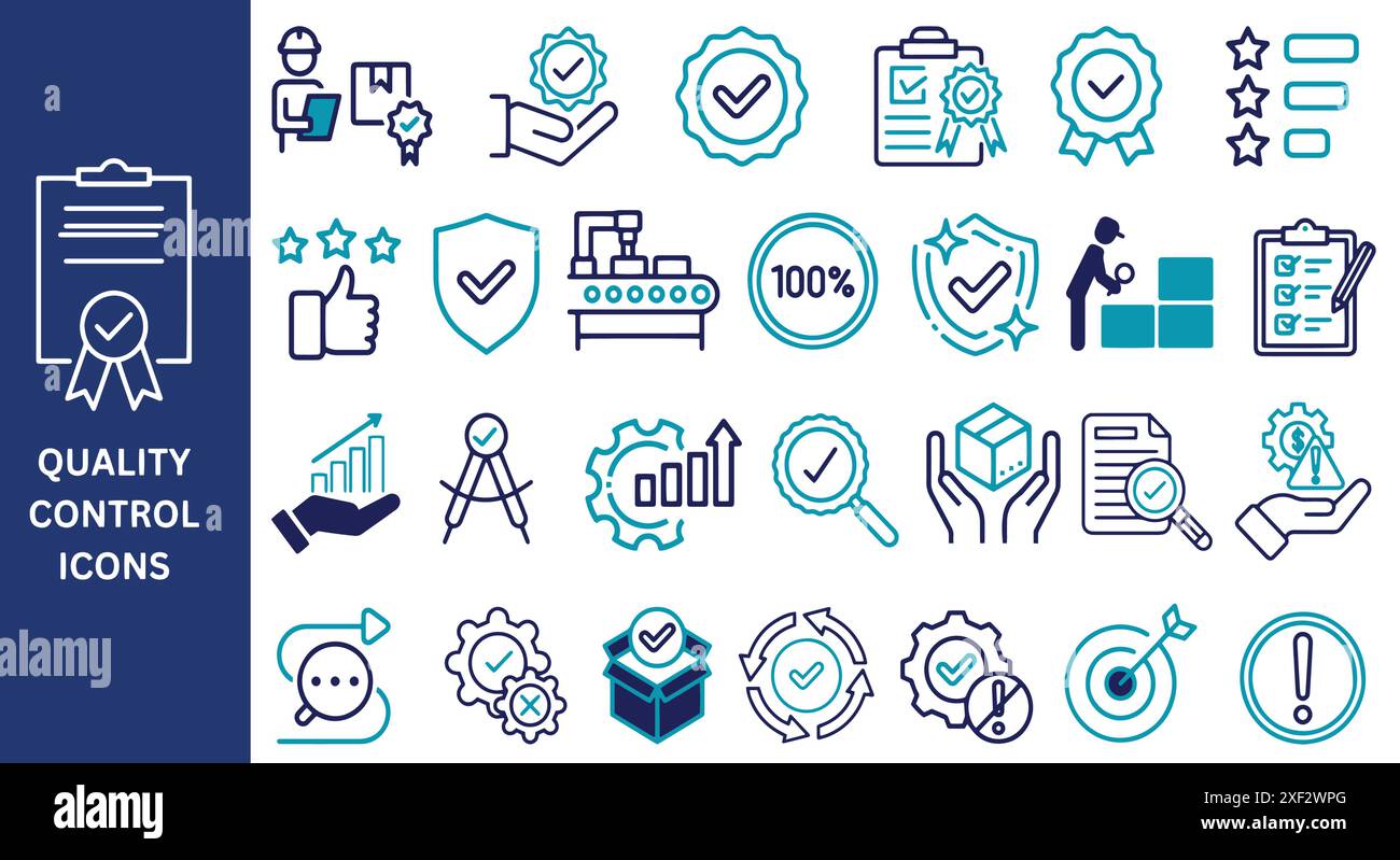 Set inspection vector line Stock Vector Images - Alamy