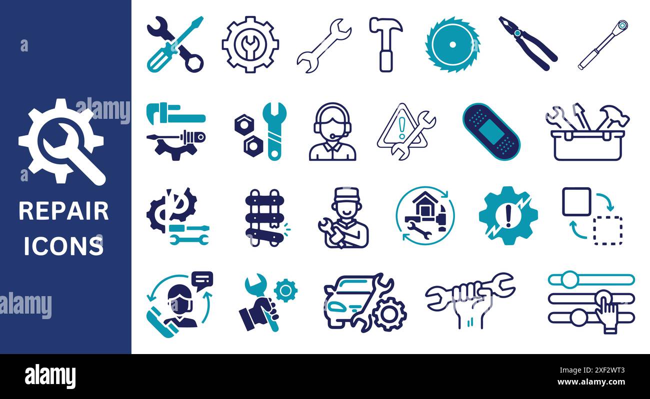 Maintenance icon collection Stock Vector Images - Alamy