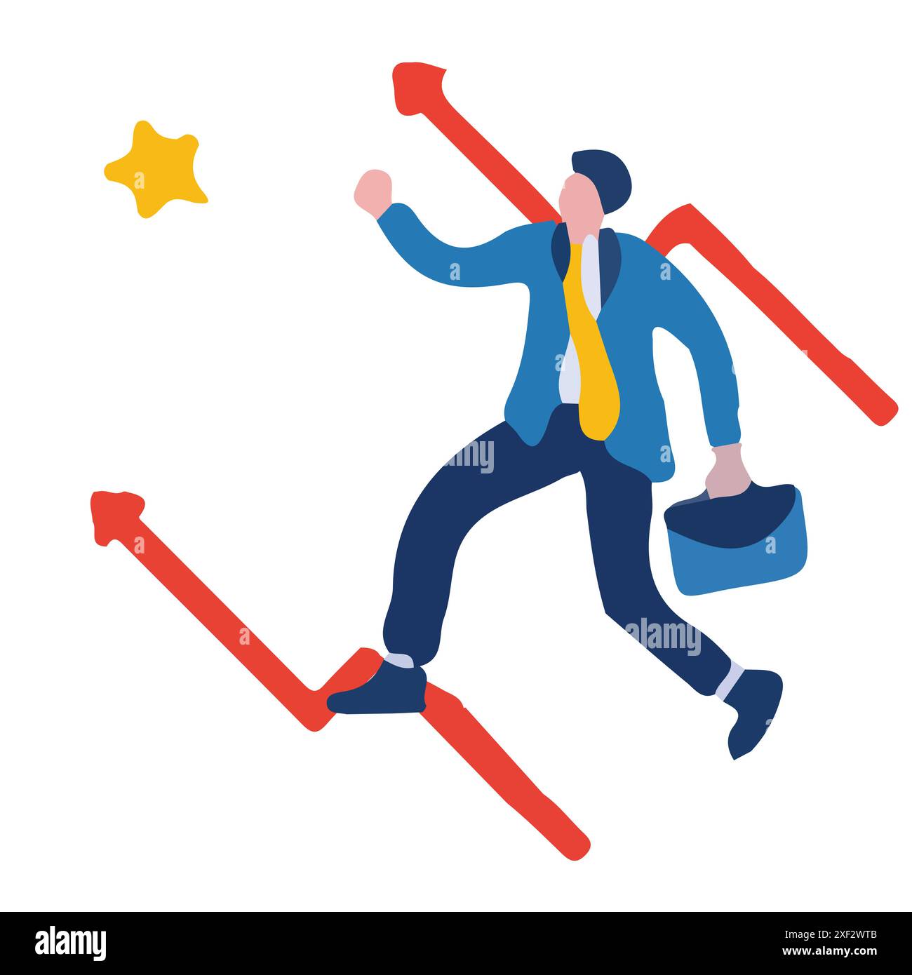 Successful businessman development Cut Out Stock Images & Pictures - Alamy