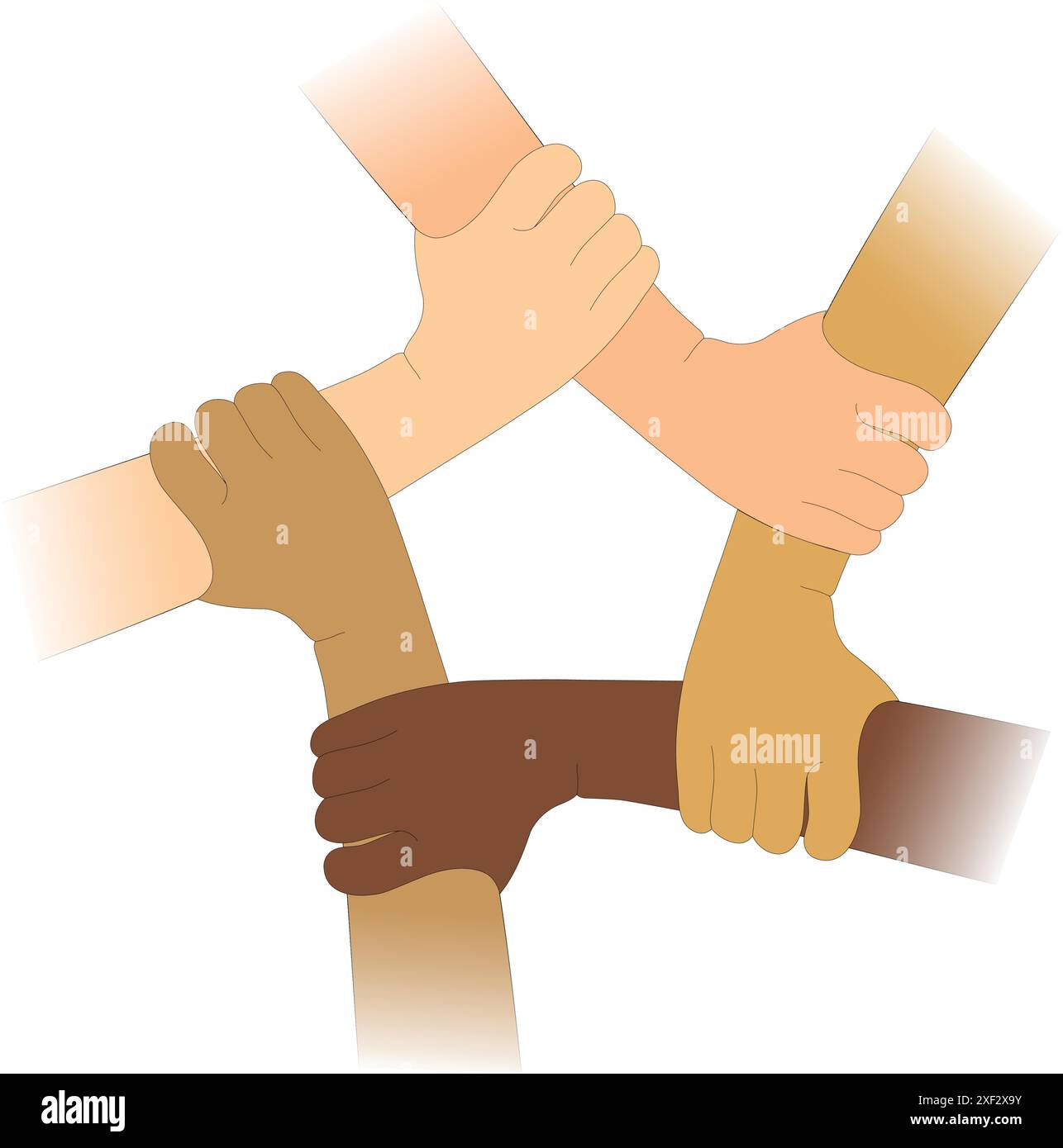 Different races hands hi-res stock photography and images - Alamy
