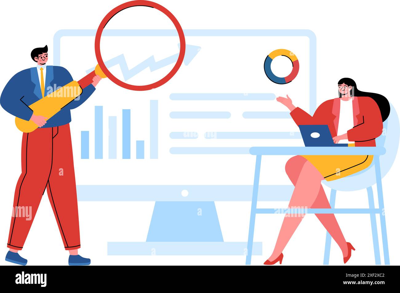 Business Audit Documents Vector Illustration with Charts, Accounting ...