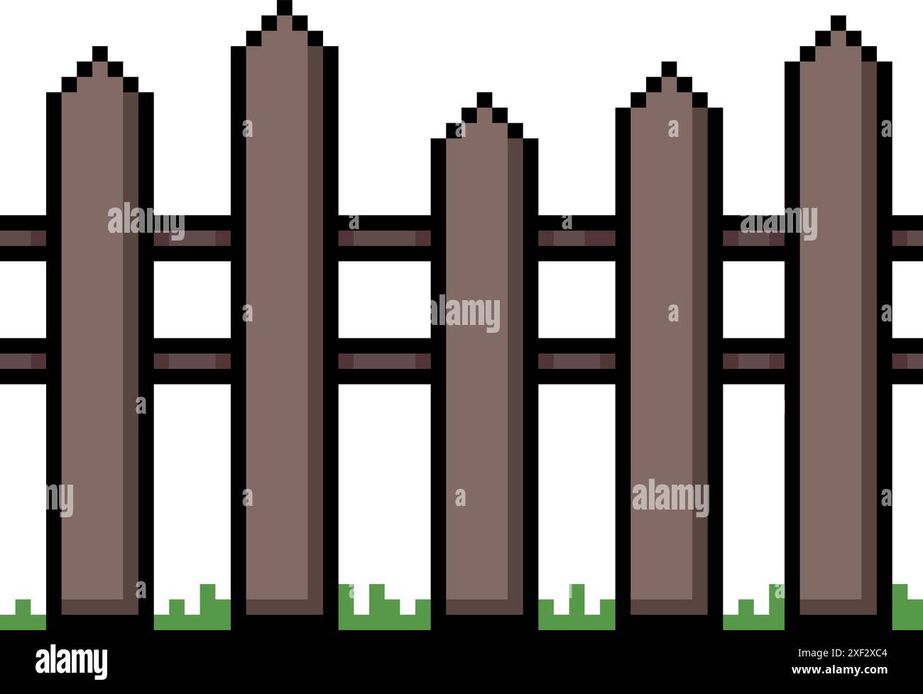 pixel art of normaal fence loop isolated background Stock Vector Image ...