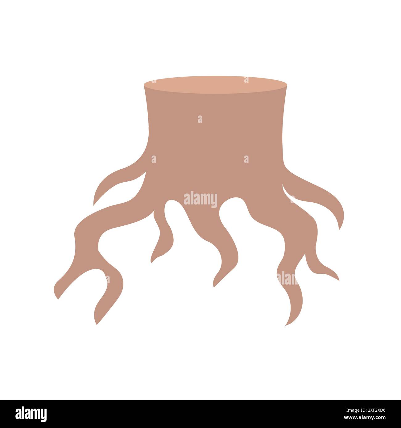 Illustration old tree stump Cut Out Stock Images & Pictures - Alamy