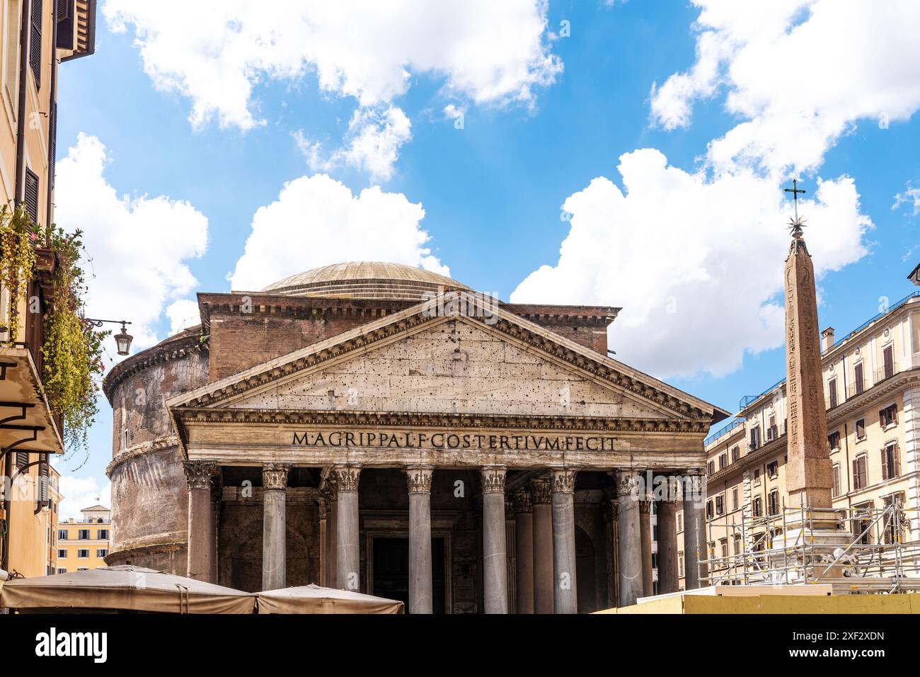 The Corinthian portico of Pantheon, former Roman temple and then ...