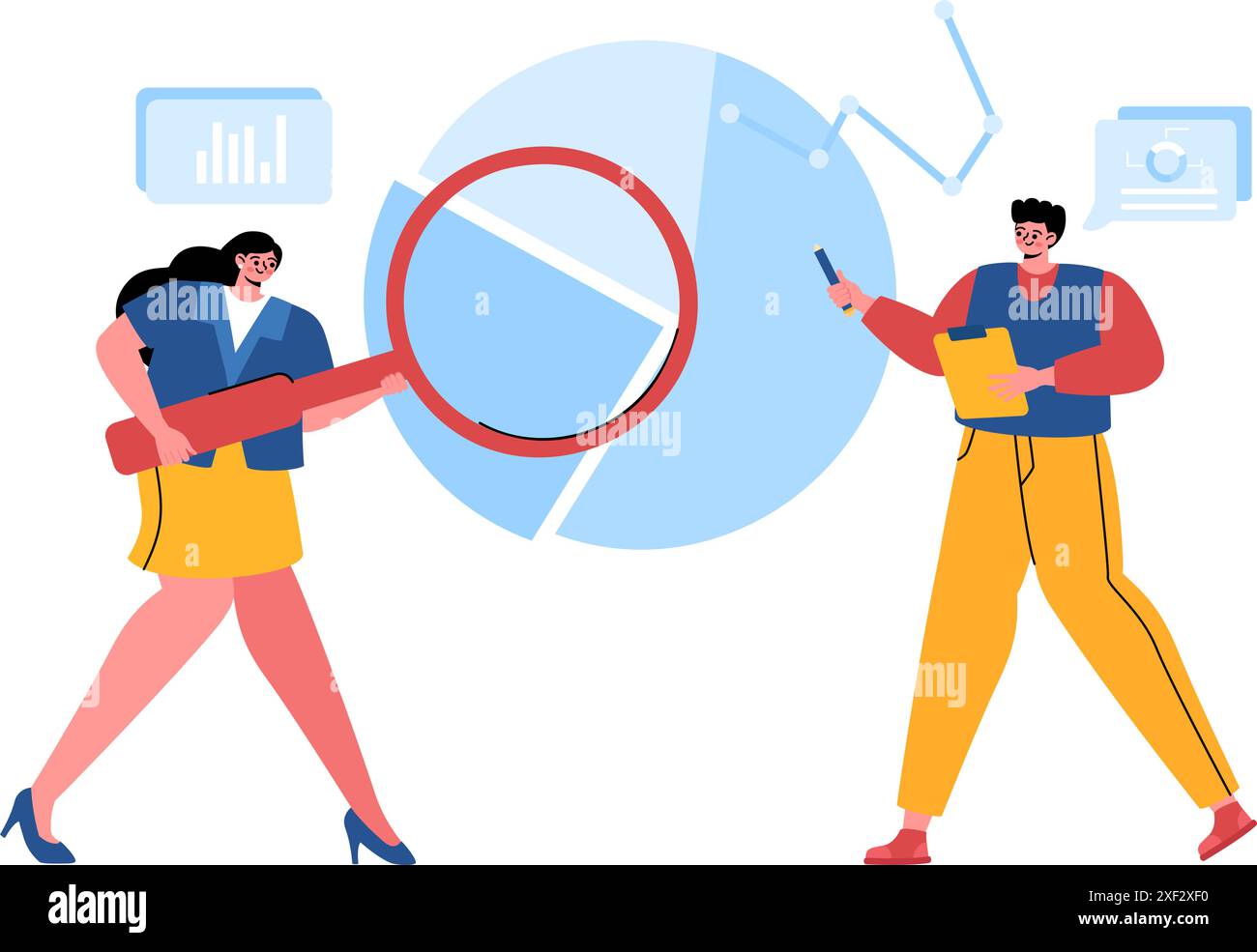 Business Audit Documents Vector Illustration with Charts, Accounting ...