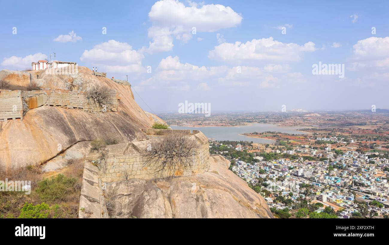 Gudibande Fort and Town, Chikkaballapur, Karnataka, India Stock Photo ...