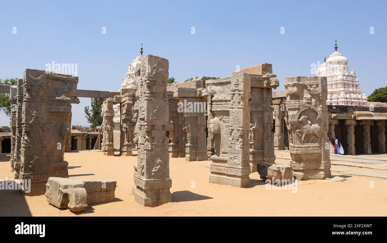 Carvings of Hindu deities on Veerabhadra Swamy Temple Mandapa, Lepakshi ...