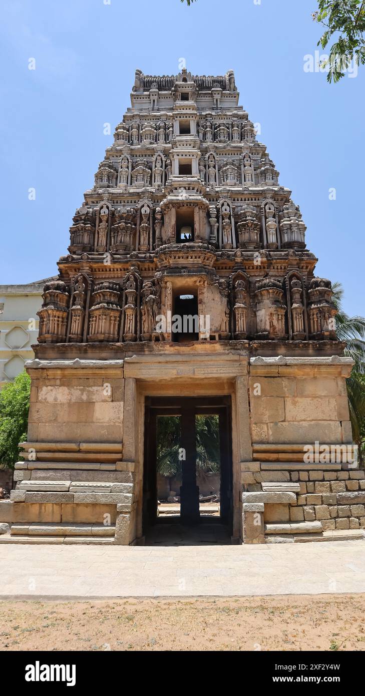 Ancient gopuram near a Krishnadevaraya era water tank, Penukonda ...