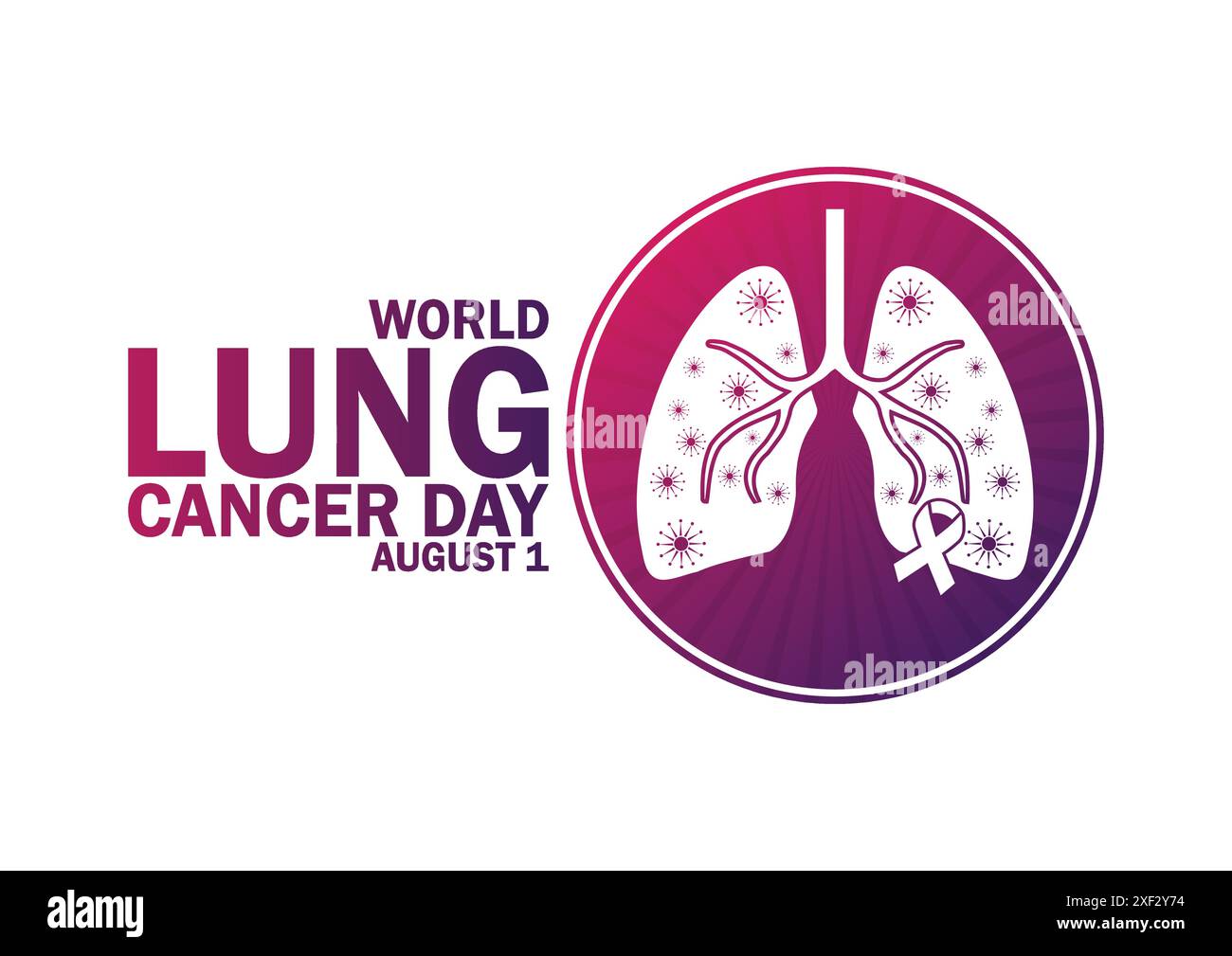 World Lung Cancer Day. August 1. Holiday concept. Template for ...