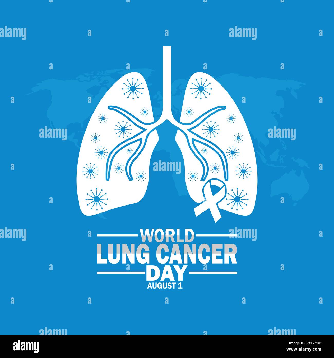 World Lung Cancer Day wallpaper with shapes and typography, banner ...
