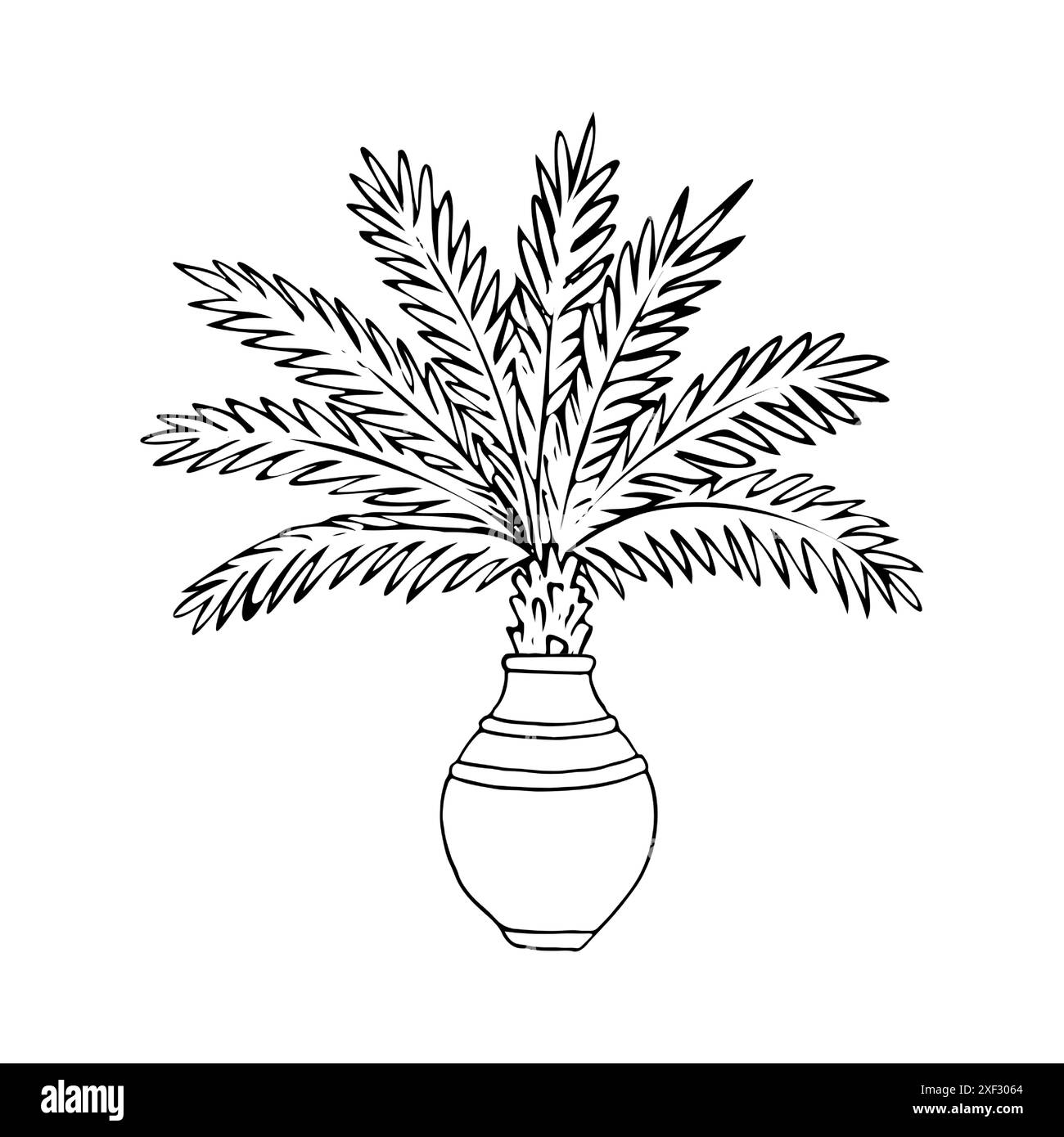 Palm tree vintage illustration Cut Out Stock Images & Pictures - Alamy