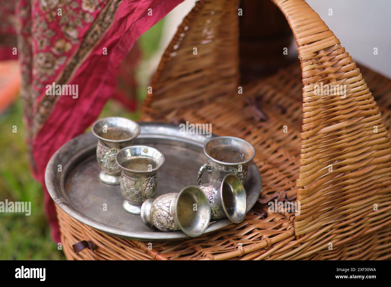 Tea ceremony table in traditional Arabic style Stock Photo - Alamy