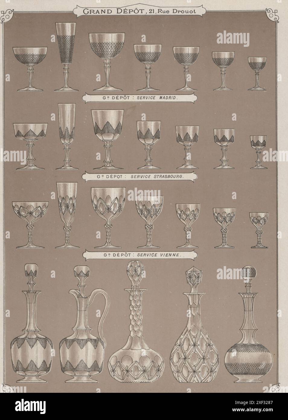 19th century glass decanters hi-res stock photography and images - Alamy