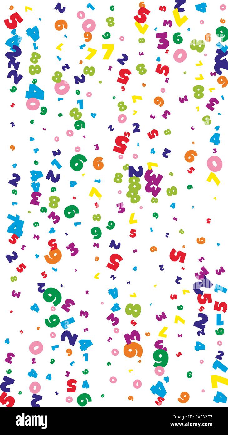 School notebook cover. Colorful childish floating letters of Latin ...