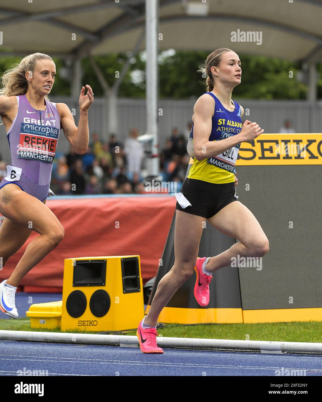 Phoebe Gill of St Albans AC competing in women's 800m finals at the UK ...