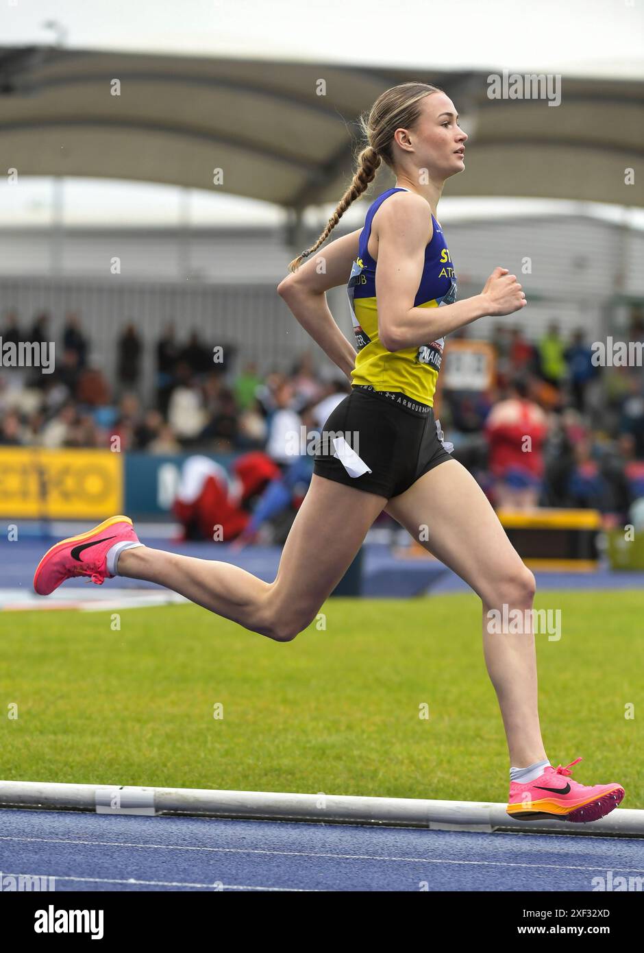 Phoebe Gill of St Albans AC competing in women's 800m finals at the UK ...