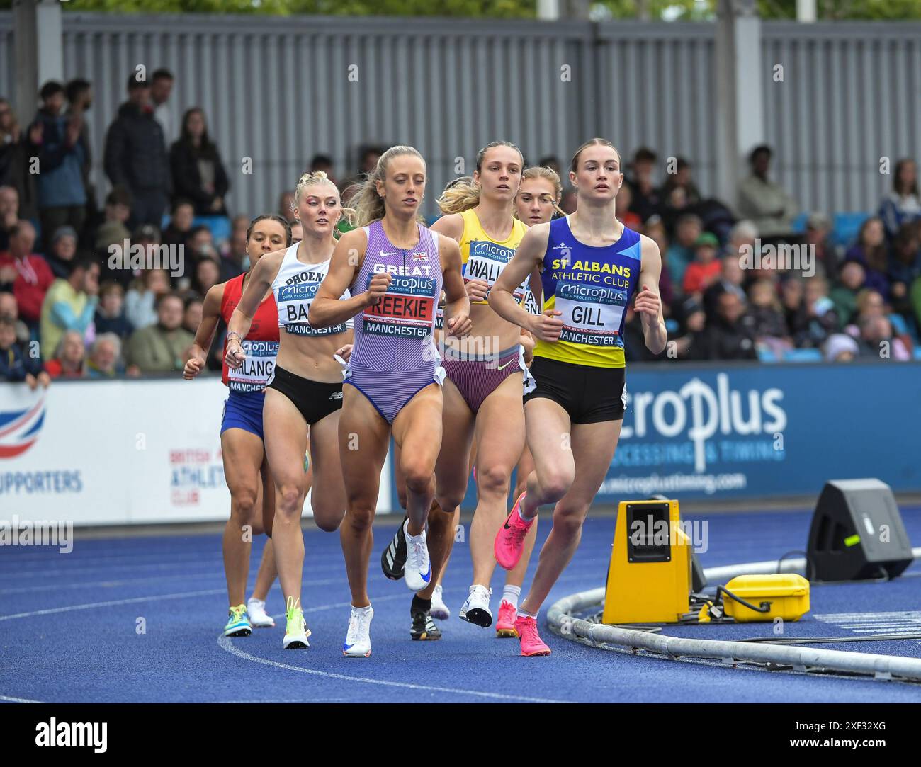 Phoebe Gill and Jemma Reekie competing in women's 800m finals at the UK ...