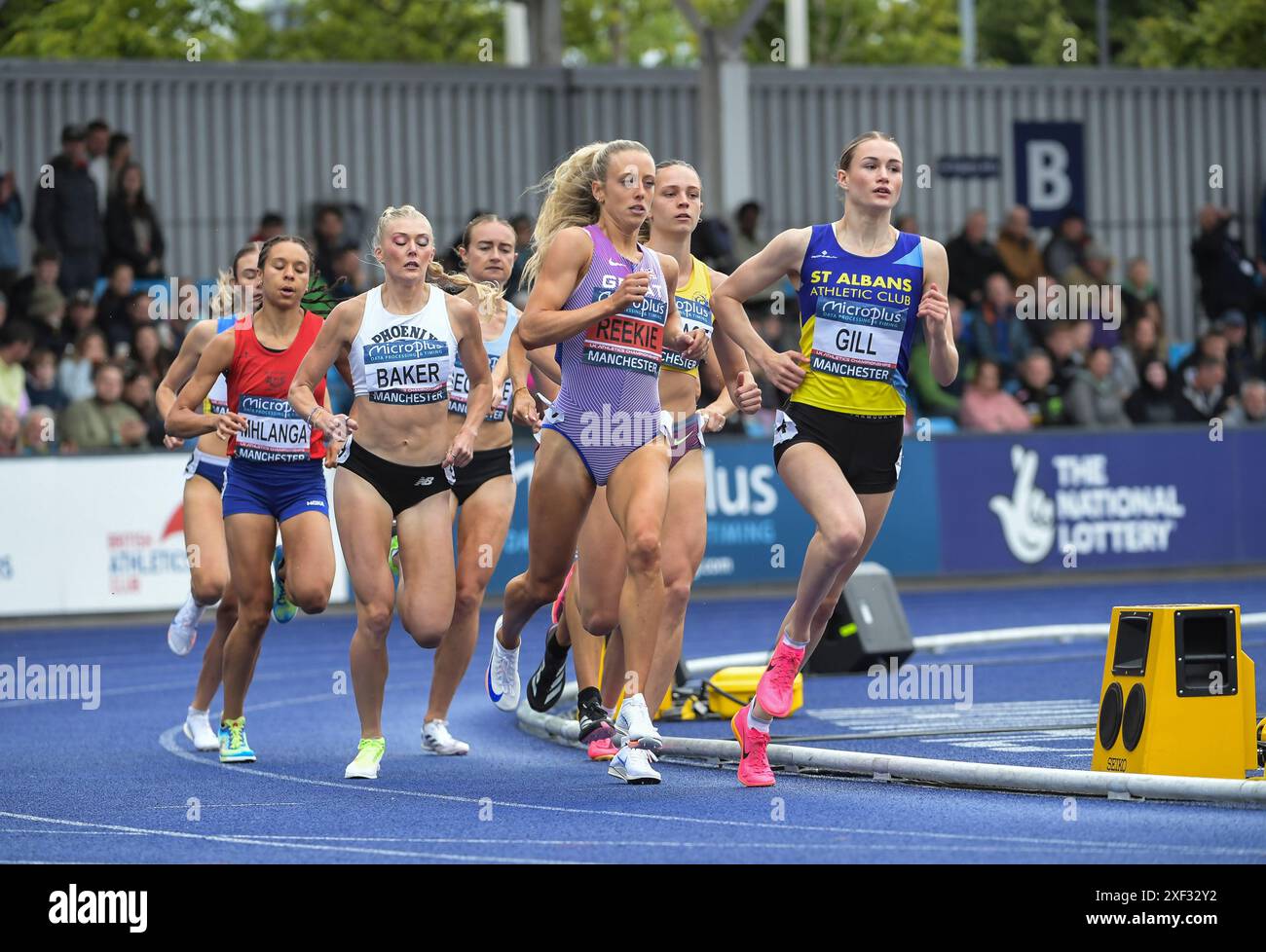 Phoebe Gill and Jemma Reekie competing in women's 800m finals at the UK ...