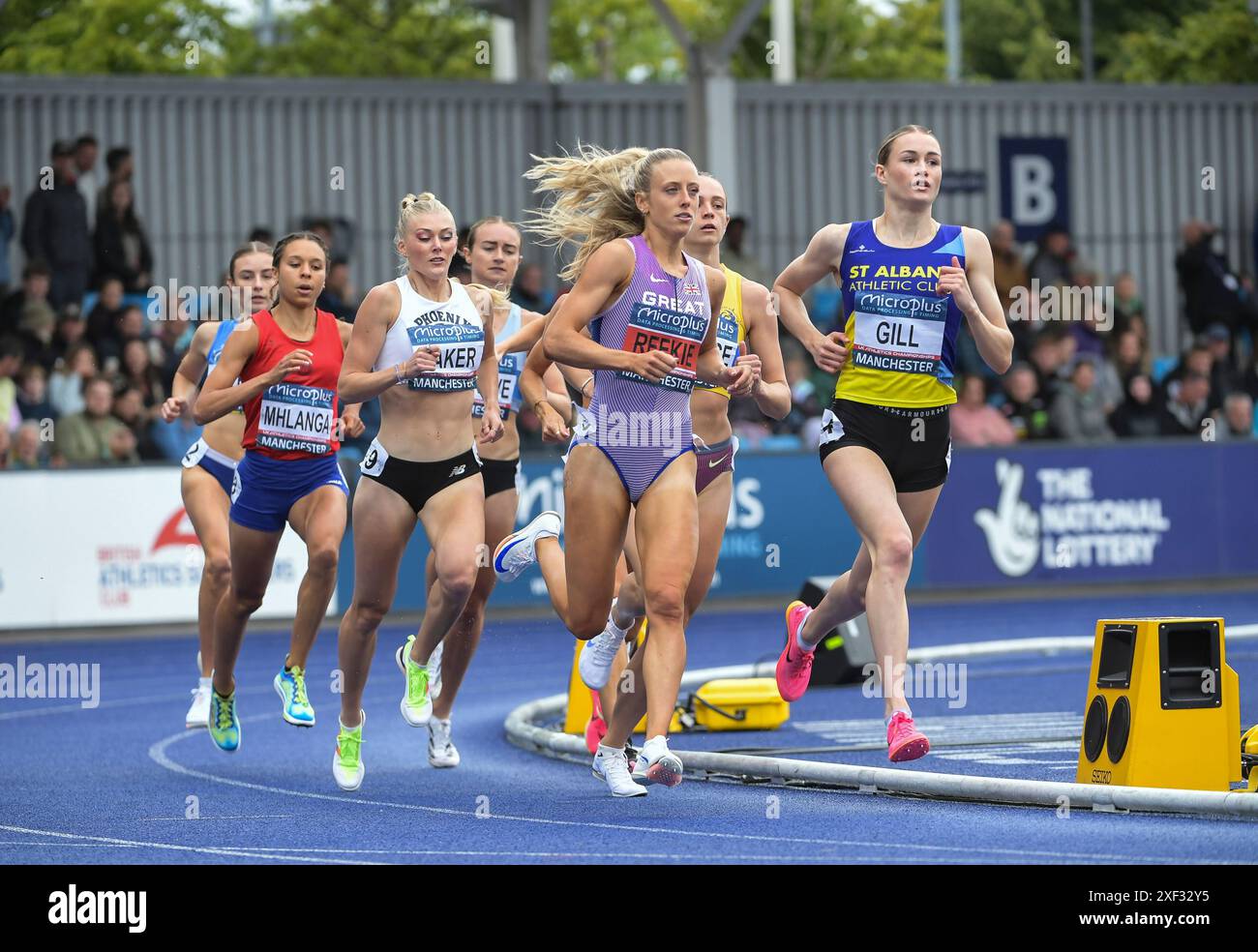 Phoebe Gill and Jemma Reekie competing in women's 800m finals at the UK ...