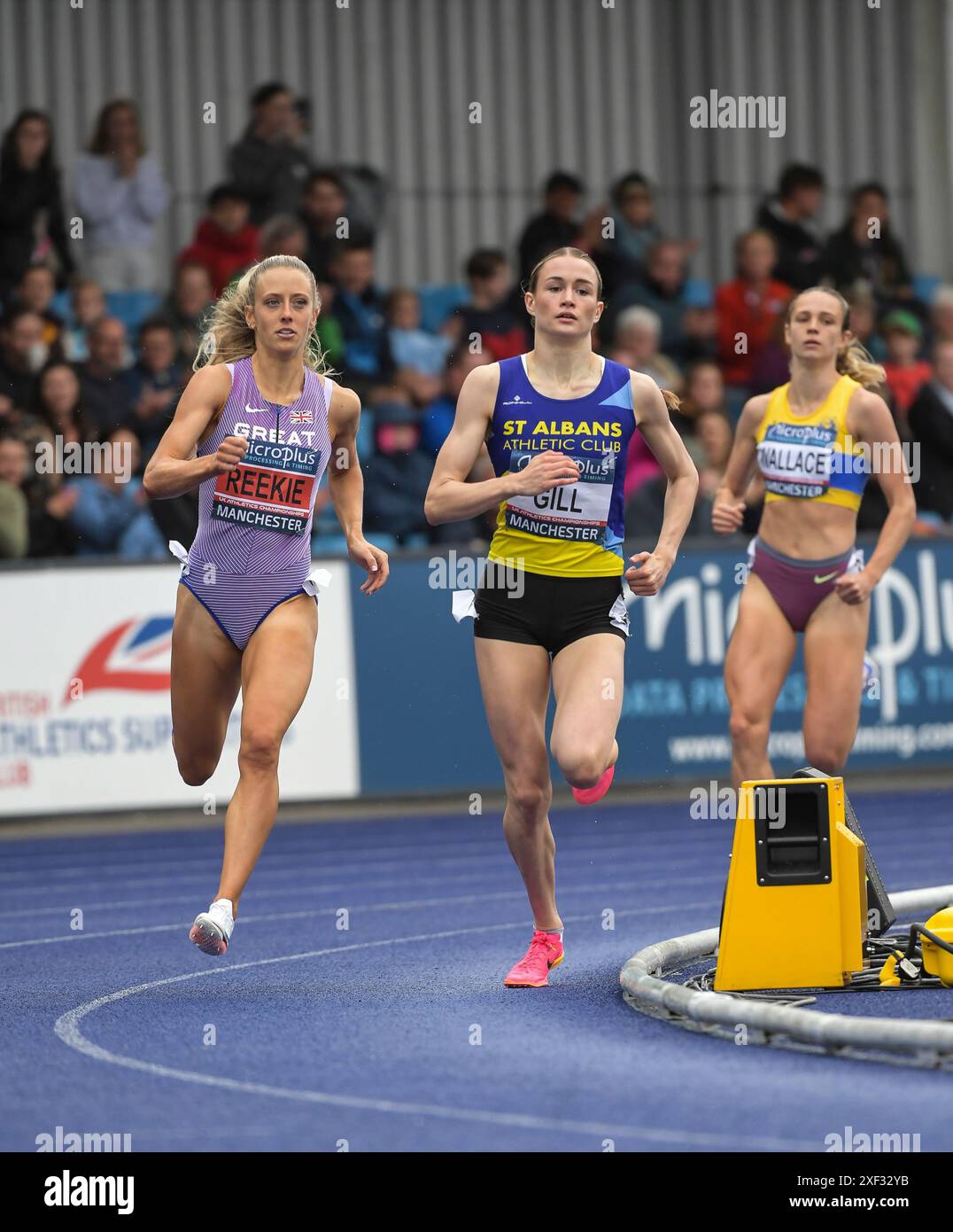 Phoebe Gill and Jemma Reekie competing in women's 800m finals at the UK ...