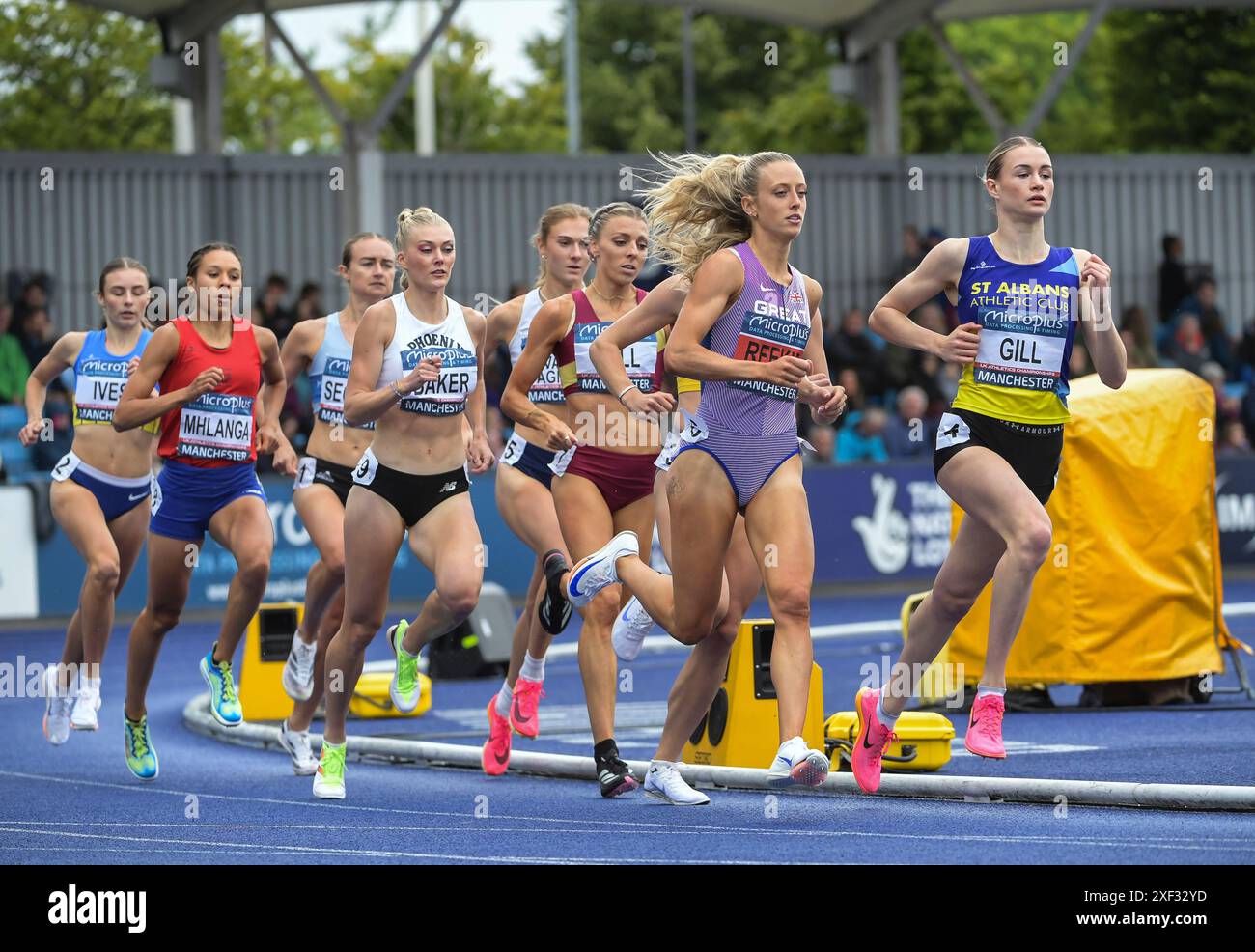 Phoebe Gill and Jemma Reekie competing in women's 800m finals at the UK ...