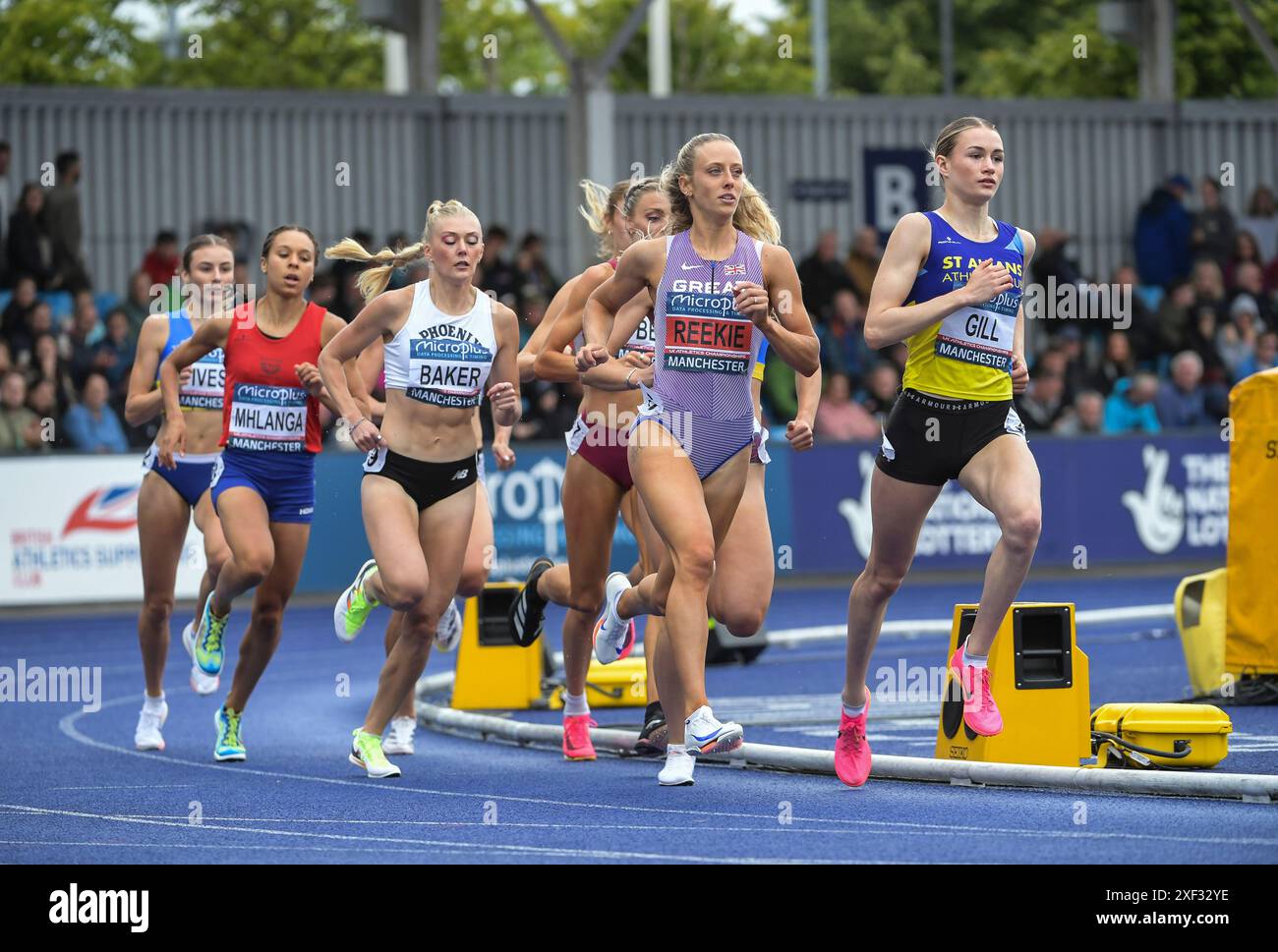 Phoebe Gill and Jemma Reekie competing in women's 800m finals at the UK ...