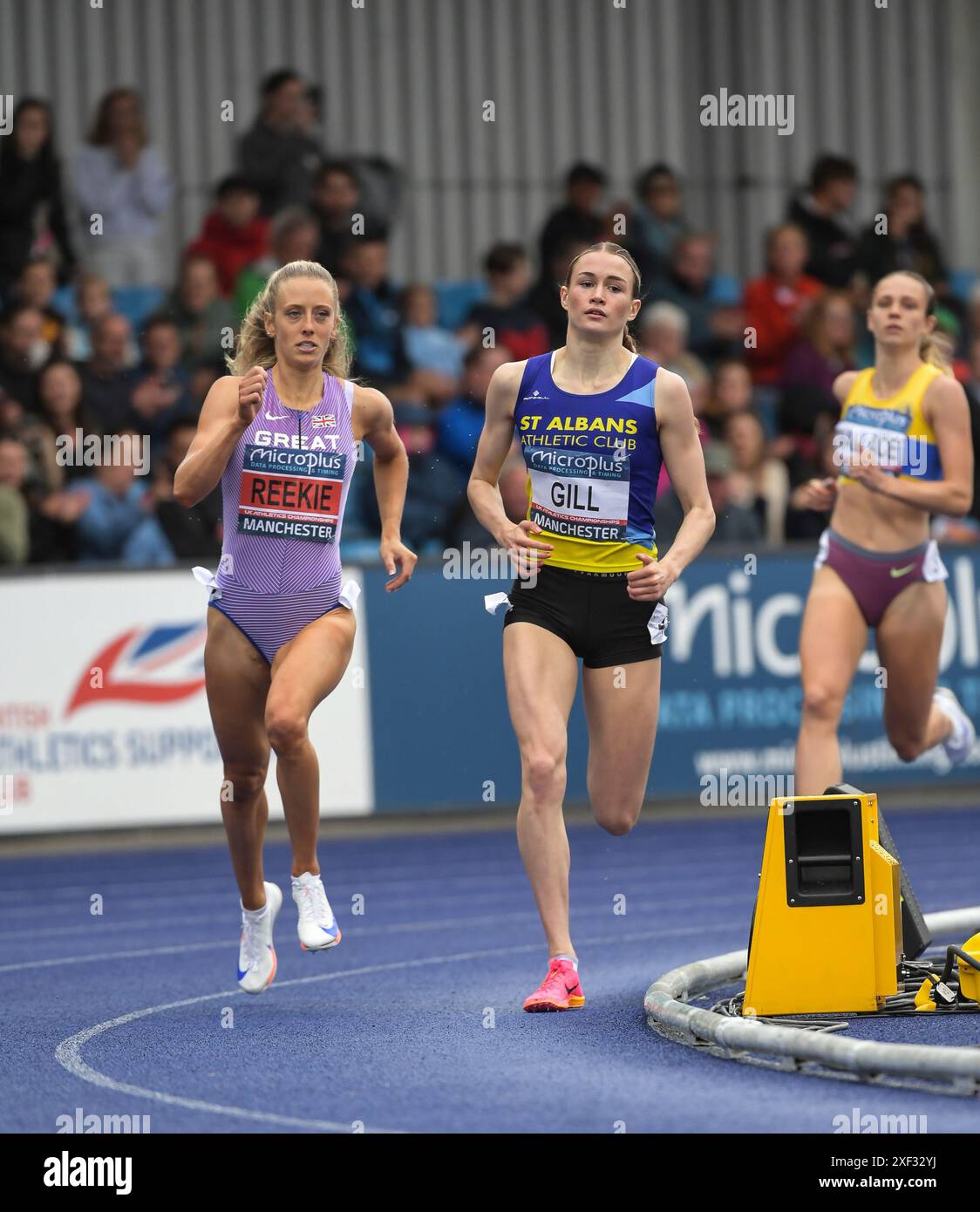 Phoebe Gill and Jemma Reekie competing in women's 800m finals at the UK ...