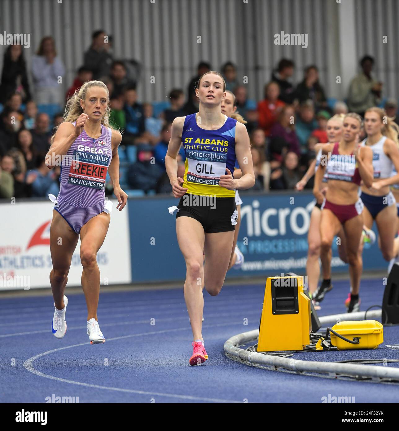 Phoebe Gill and Jemma Reekie competing in women's 800m finals at the UK ...