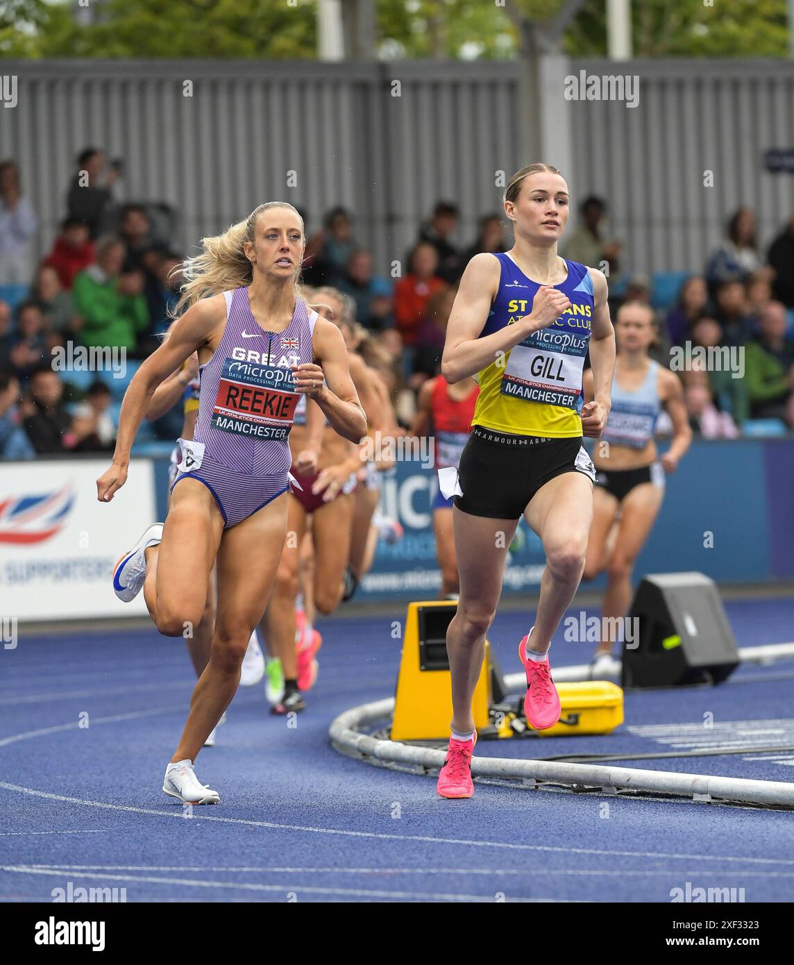 Phoebe Gill and Jemma Reekie competing in women's 800m finals at the UK ...