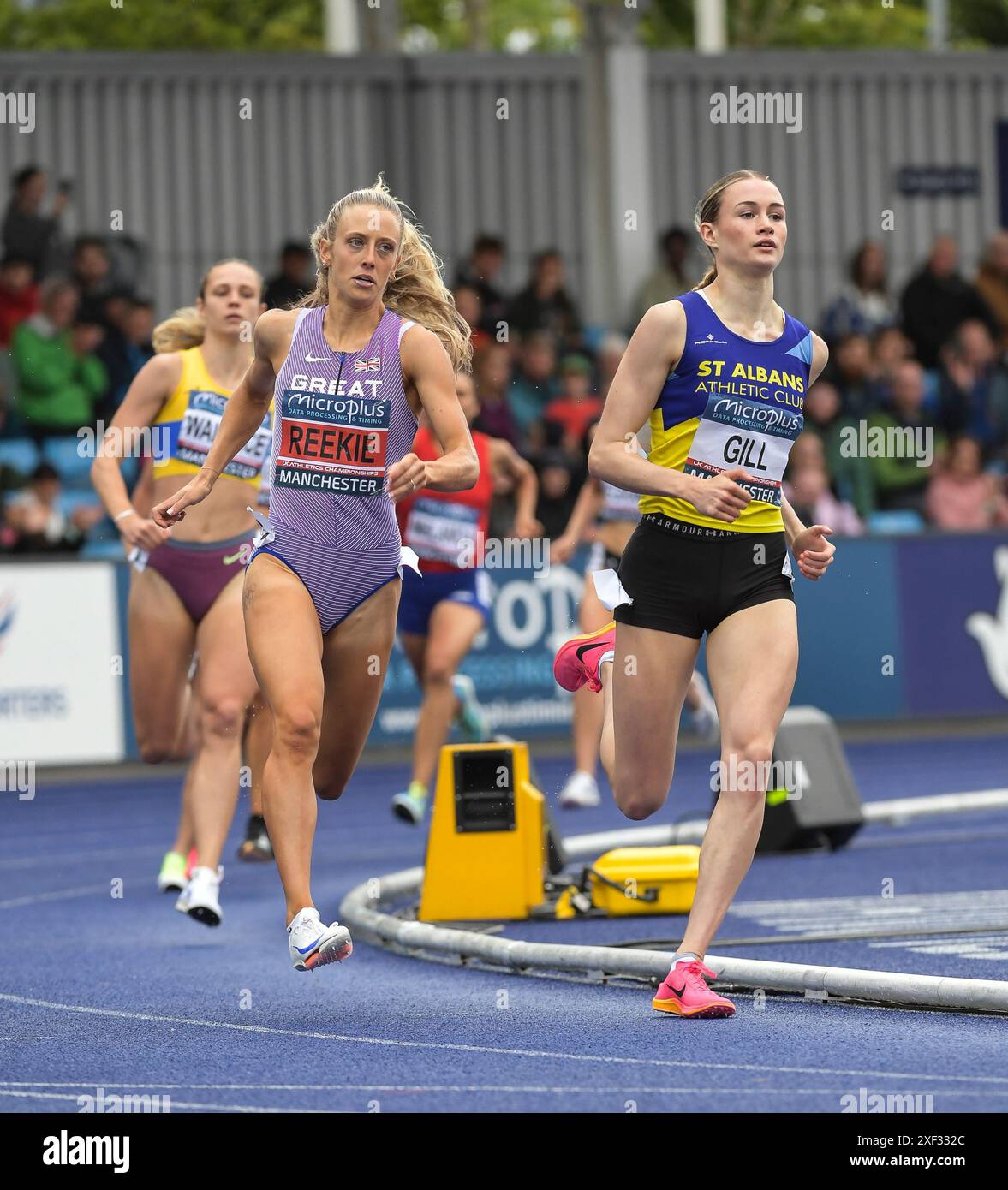 Phoebe Gill and Jemma Reekie competing in women's 800m finals at the UK ...