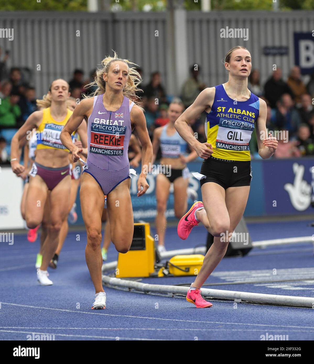 Phoebe Gill and Jemma Reekie competing in women's 800m finals at the UK ...
