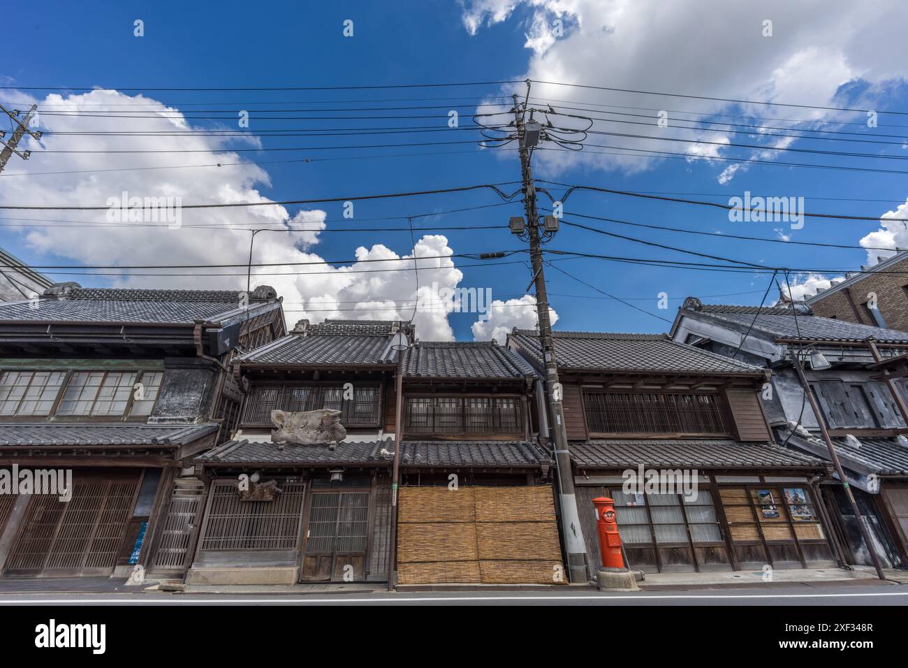 Katori, Chiba, Japan. August 26, 2023 : Early morning street view of ...