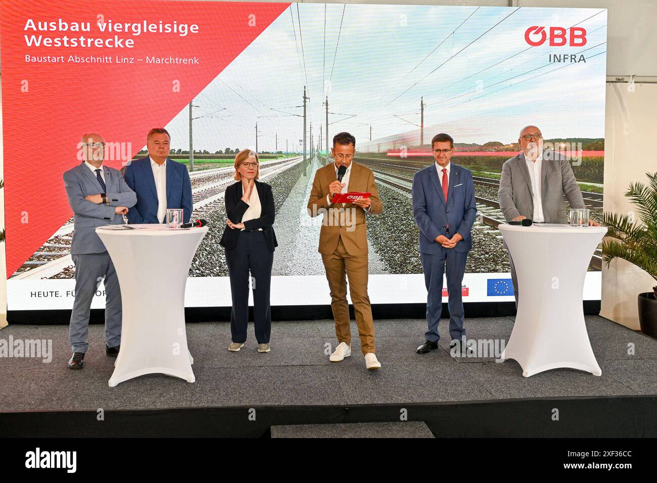 Festakt OeBB Gleisausbau, Baustart 01.07.2024, Hoersching, AUT, Festakt ...